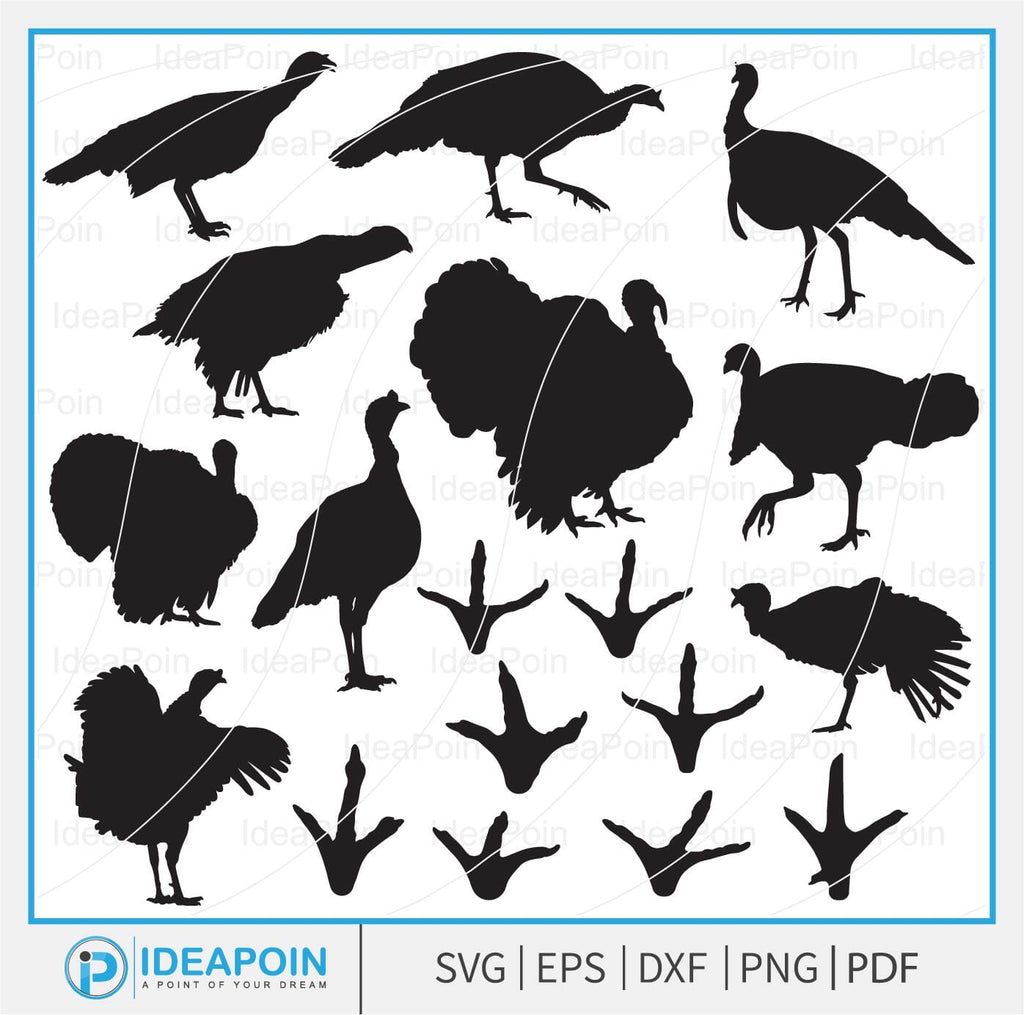 Wild Turkey Shapes svg, Turkey Bundle SVG, Turkey SVG, Turkey Vector ...