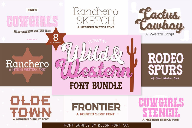 Wild & Western Font Bundle - So Fontsy