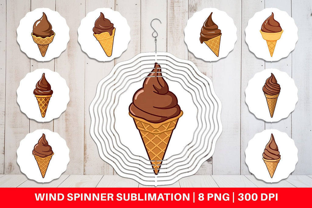 Wind Spinner Chocolate Ice Cream - So Fontsy