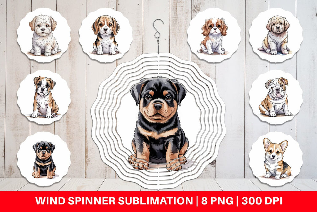 Wind Spinner Dog Nursery - So Fontsy