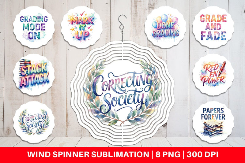Wind Spinner Grading Humor Quotes - So Fontsy