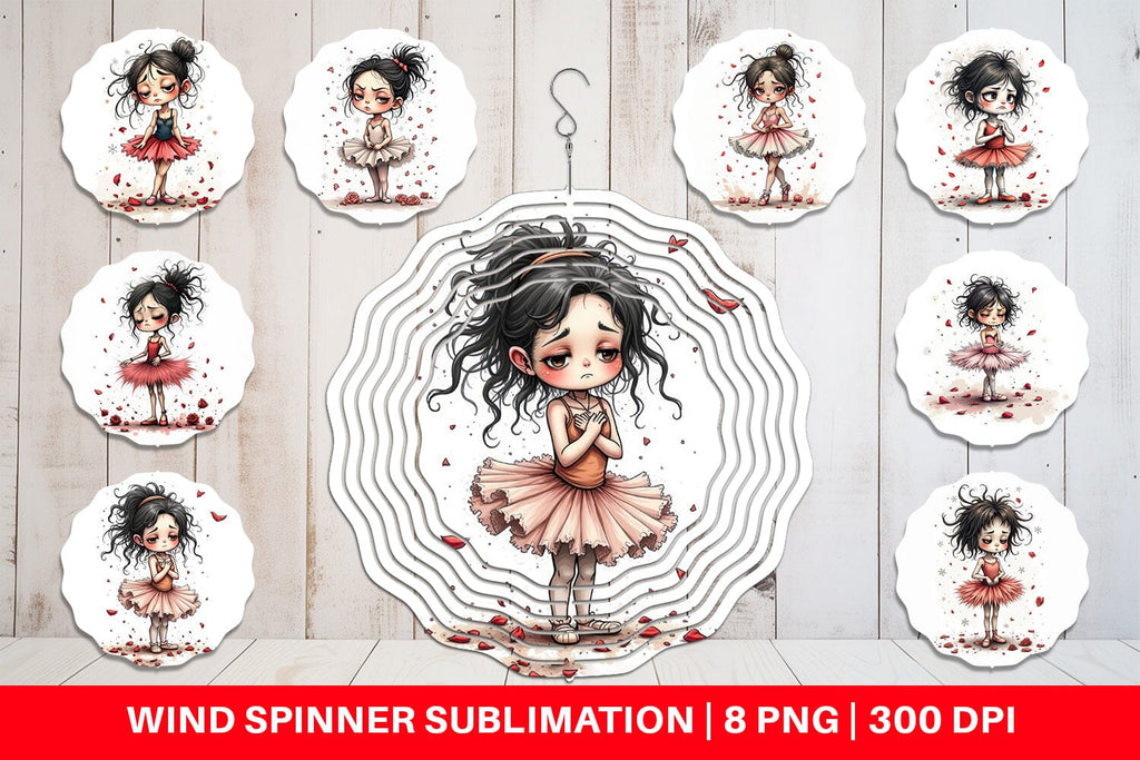 Wind Spinner Grumpy Ballerina Chaos - So Fontsy