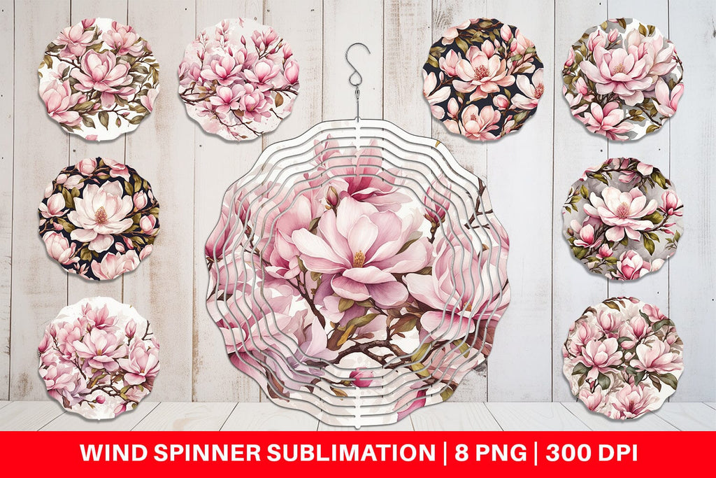 Wind Spinner Magnolia Pattern - So Fontsy
