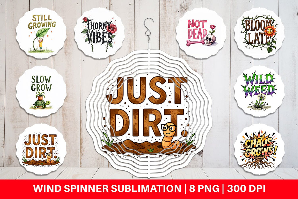 Wind Spinner Messy Growth Reluctant Blooming - So Fontsy