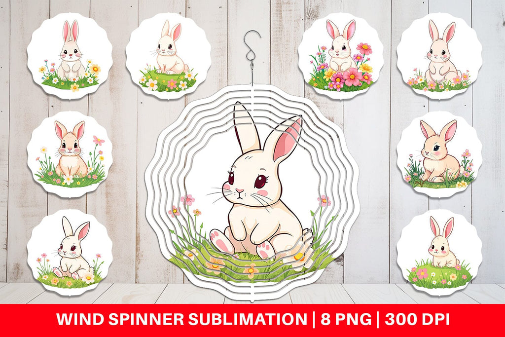 Wind Spinner Spring Bunny - So Fontsy