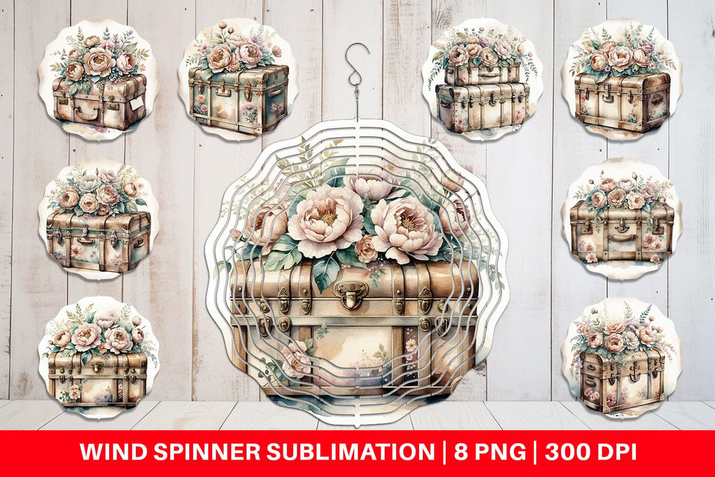 Wind Spinner Steamer Trunk - So Fontsy