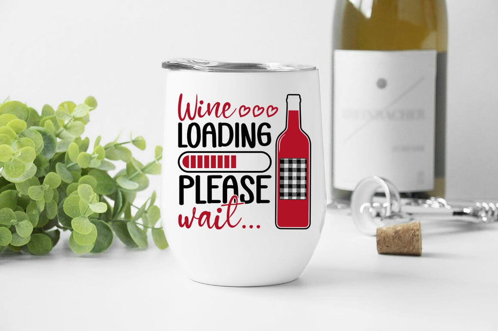 Wine Loading Please Wait SVG Design - So Fontsy