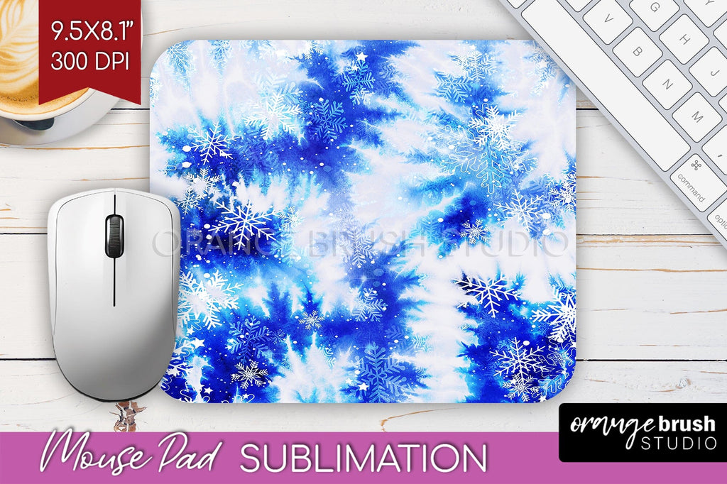 Winter Mouse Pad Sublimation - Tie Dye Mousepad PNG - So Fontsy