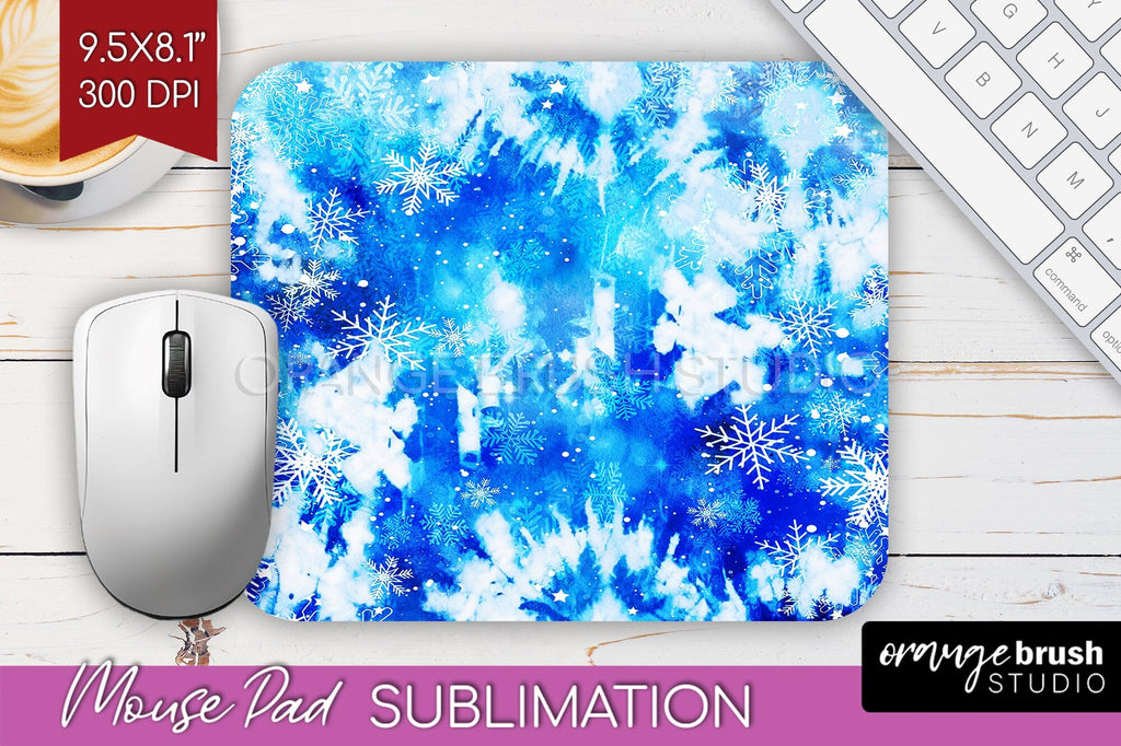 Winter Mouse Pad Sublimation - Tie Dye Mousepad PNG - So Fontsy