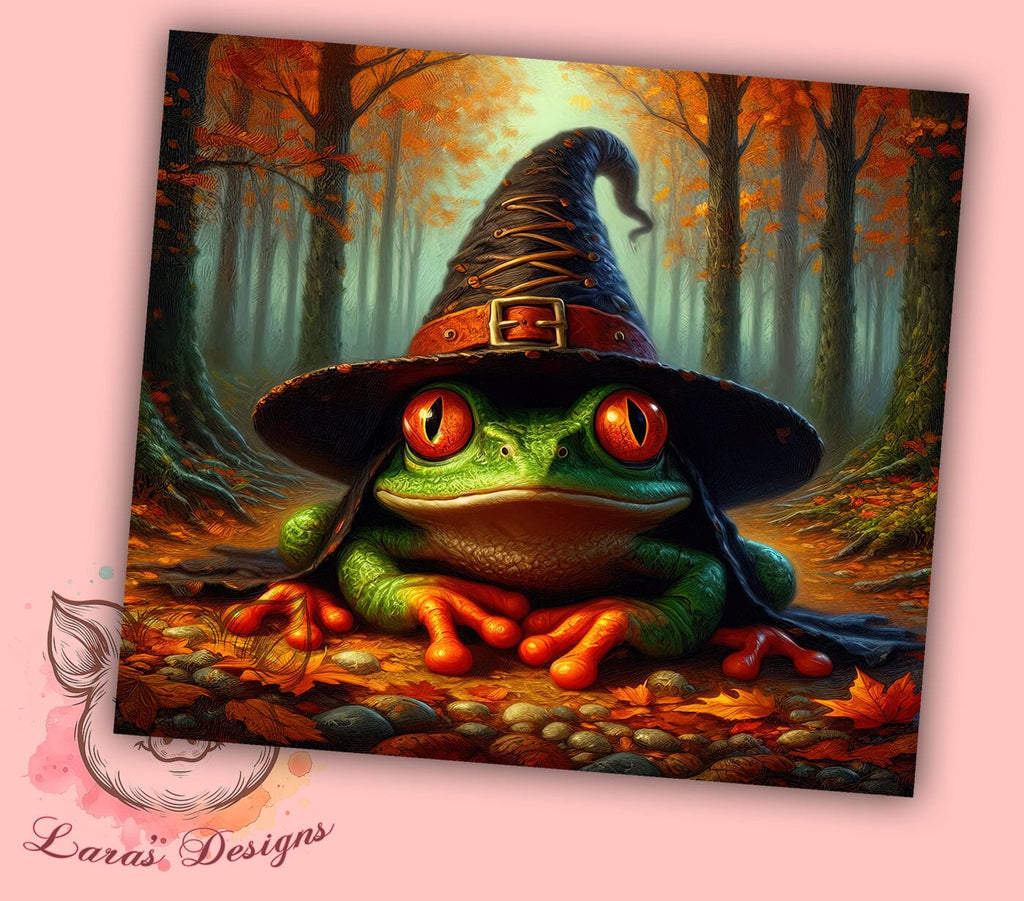 Witchy Frog 20oz Tumbler Png, Straight & Tapered Tumbler Png, Halloween ...