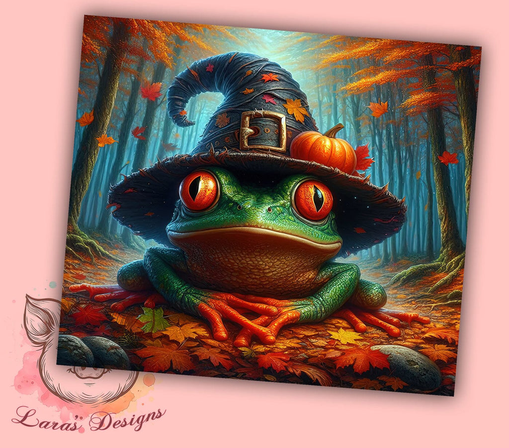 Witchy Frog 20oz Tumbler Png, Straight & Tapered Tumbler Png, Halloween ...