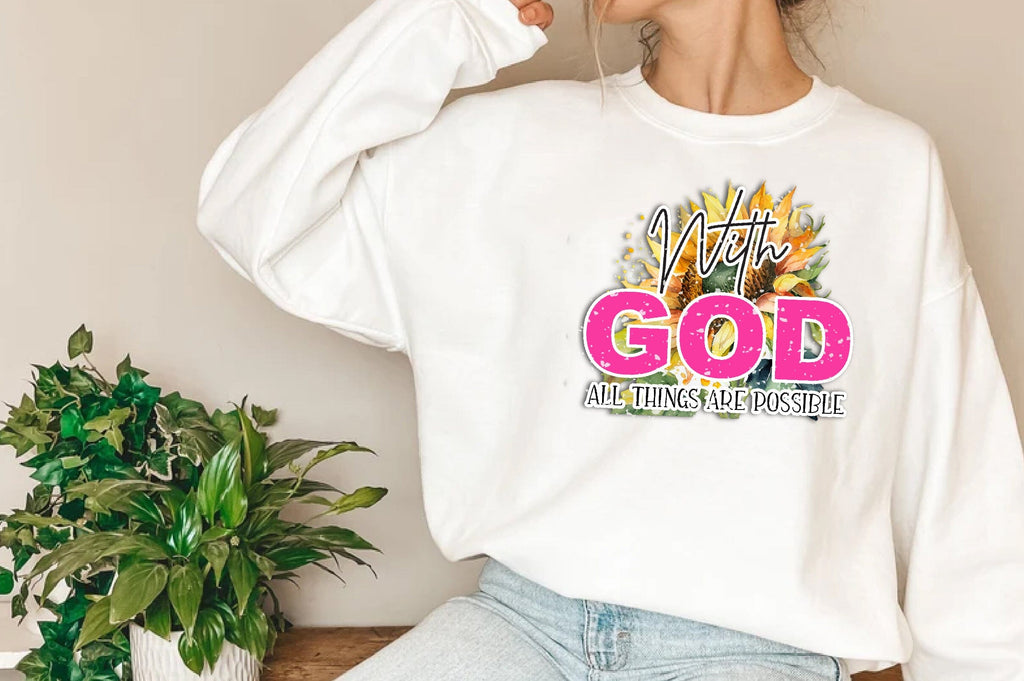 With God all things are possible SVG, PNG, Sublimation Design for ...