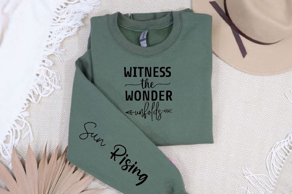 Witness the wonder unfolds Sleeve SVG Design, Christian Sleeve SVG ...
