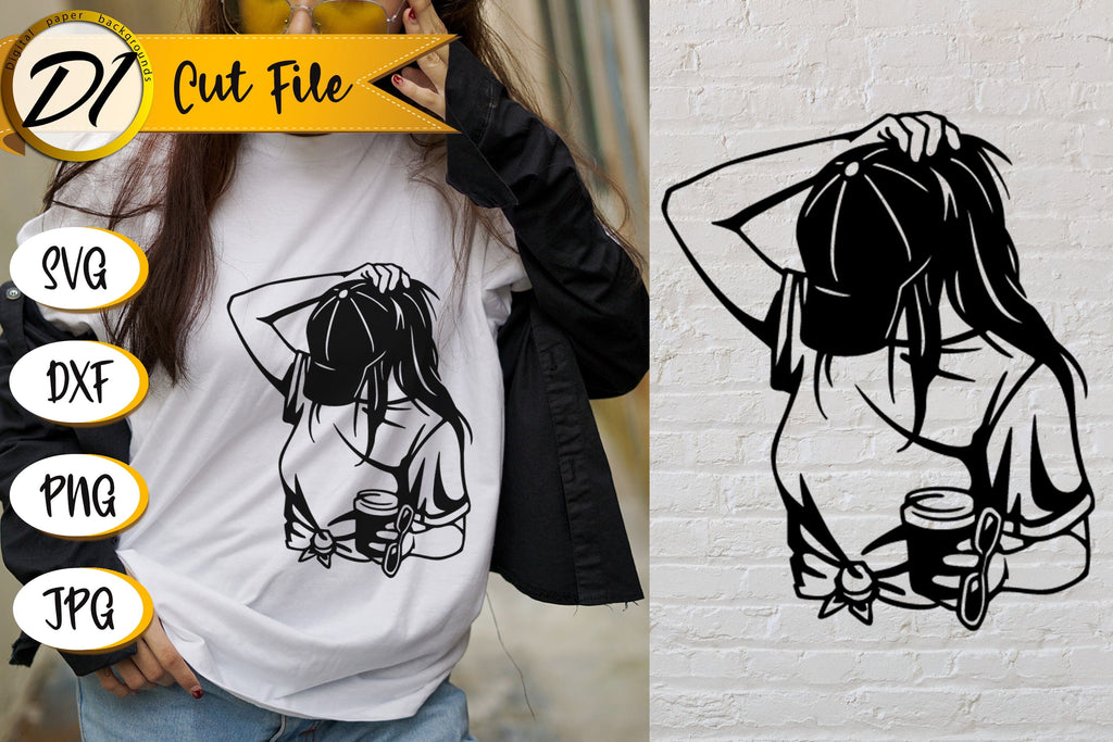 Woman SVG. T-Shirt Design. Girl SVG - So Fontsy