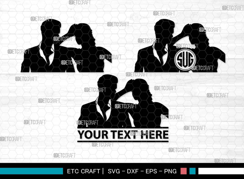 Women And Men Monogram, Women And Men Silhouette, People SVG, Women Svg ...