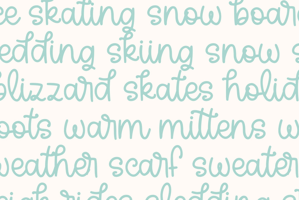 Wonderful Winter, Cute Handwritten Font, Cursive Holiday handwriting ...