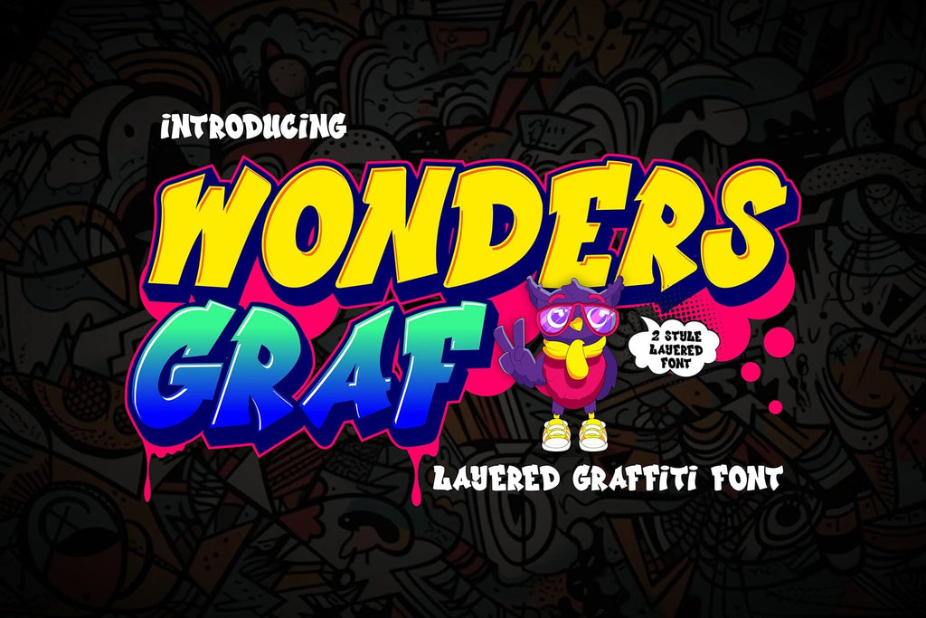 Wonders Graff - 3d Layered Graffiti Font - So Fontsy