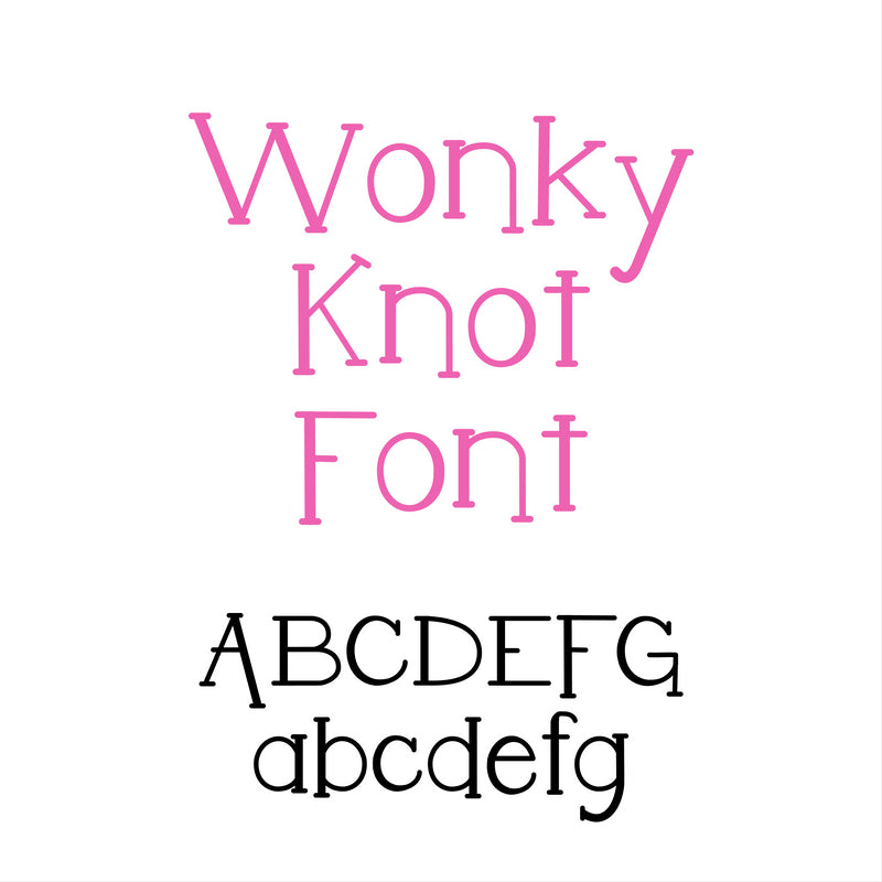 Wonky Knot Font OTF, Fonts for Crafting, Handwritten Font - So Fontsy