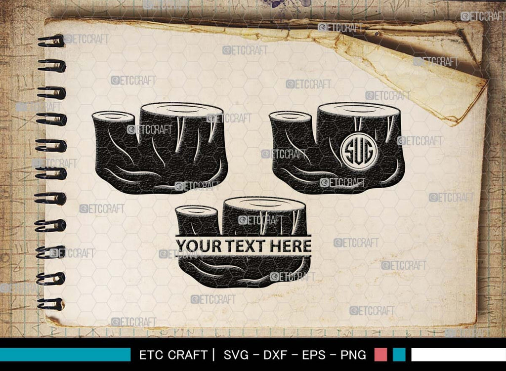 Wood Log Monogram, Wood Log Silhouette, Wood Log SVG, Wood Svg, Tree L ...