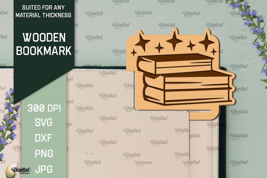 Wooden Bookmark Laser Cut. Magic Bookmark SVG - So Fontsy