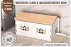 Wooden Cable Management Box Laser Cut. 3D House SVG - So Fontsy