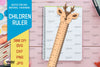Wooden Children RULER SVG. School RULER Laser Cut - So Fontsy