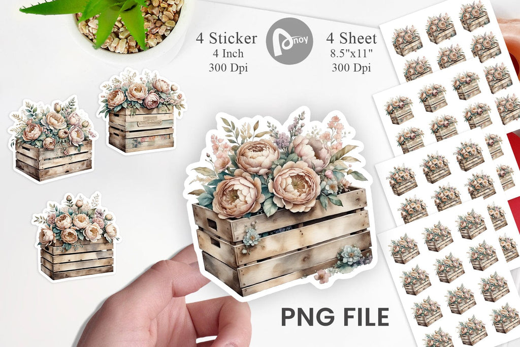 Wooden Crate Sticker - So Fontsy