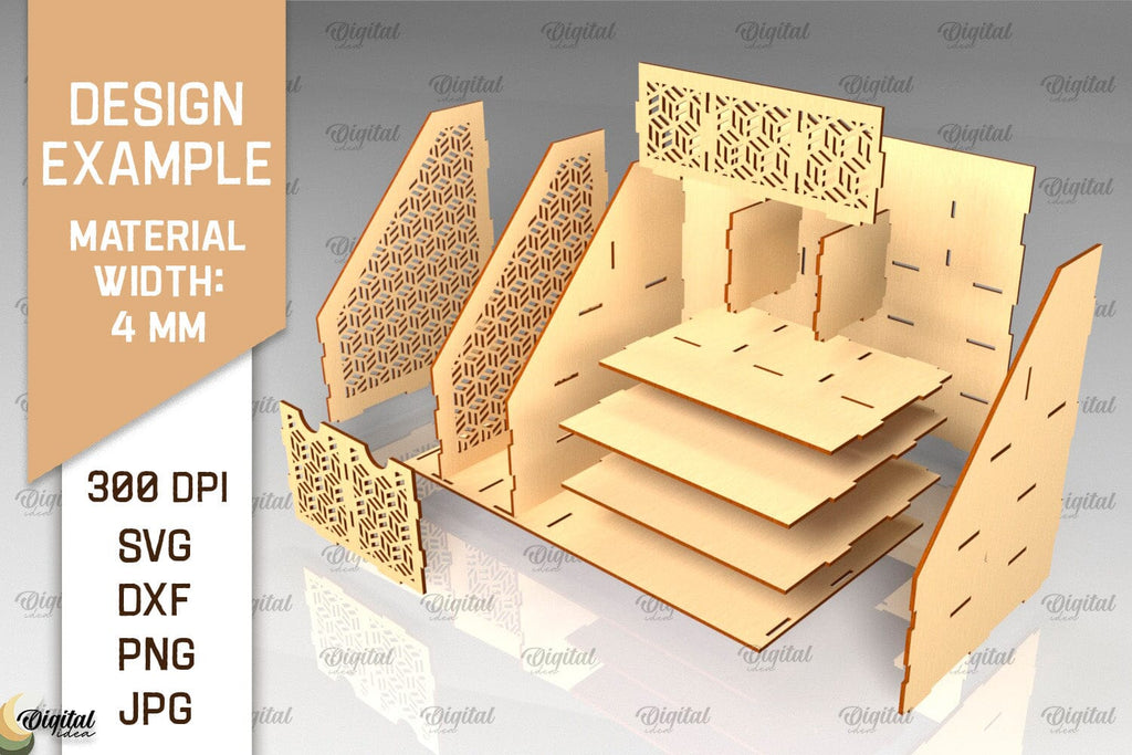 Wooden Desk Organizers Laser Cut Bundle. Storage Boxes SVG - So Fontsy