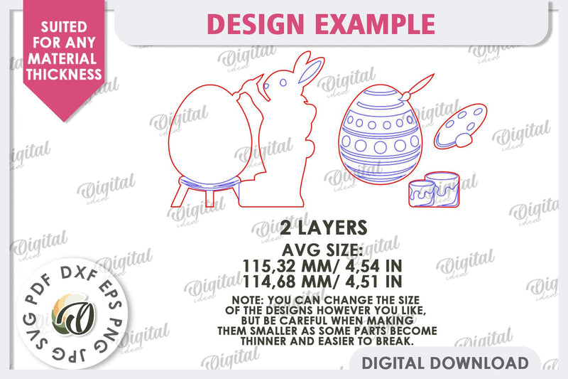 Wooden Easter Wall Decor Laser Cut. Cute Easter Decor SVG - So Fontsy