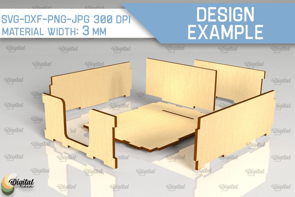 Wooden Note Holder Laser Cut. Paper Note Holder SVG - So Fontsy