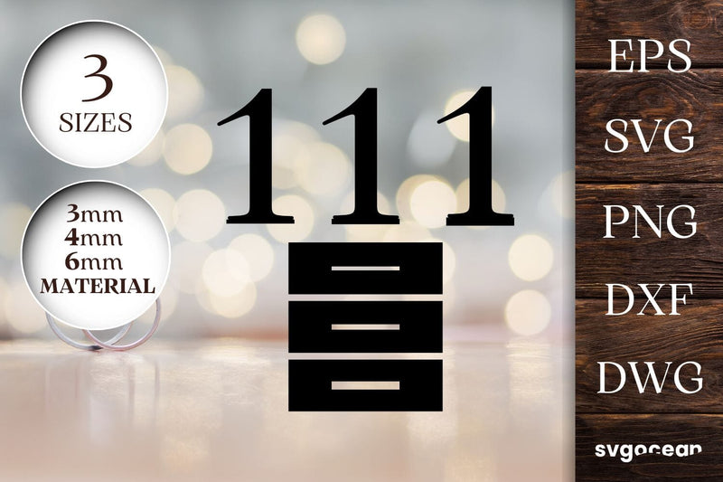 Wooden Wedding Table Numbers SVG - So Fontsy