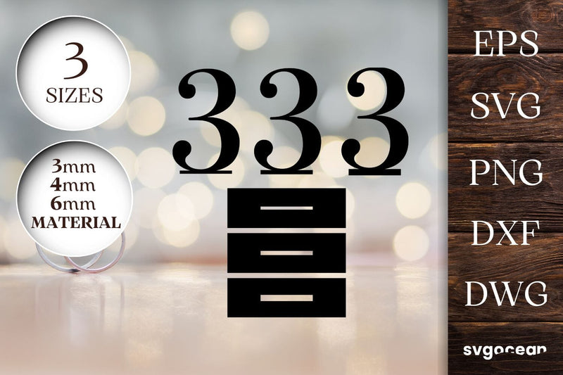 Wooden Wedding Table Numbers SVG - So Fontsy