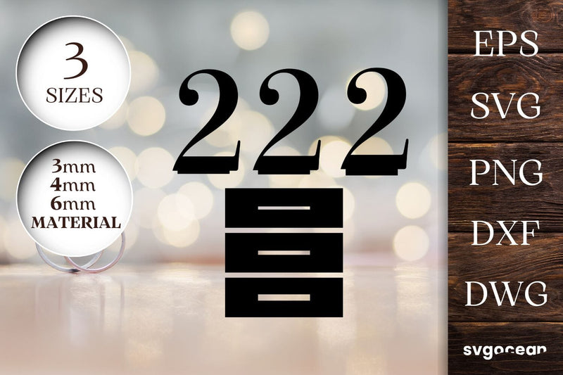 Wooden Wedding Table Numbers SVG - So Fontsy