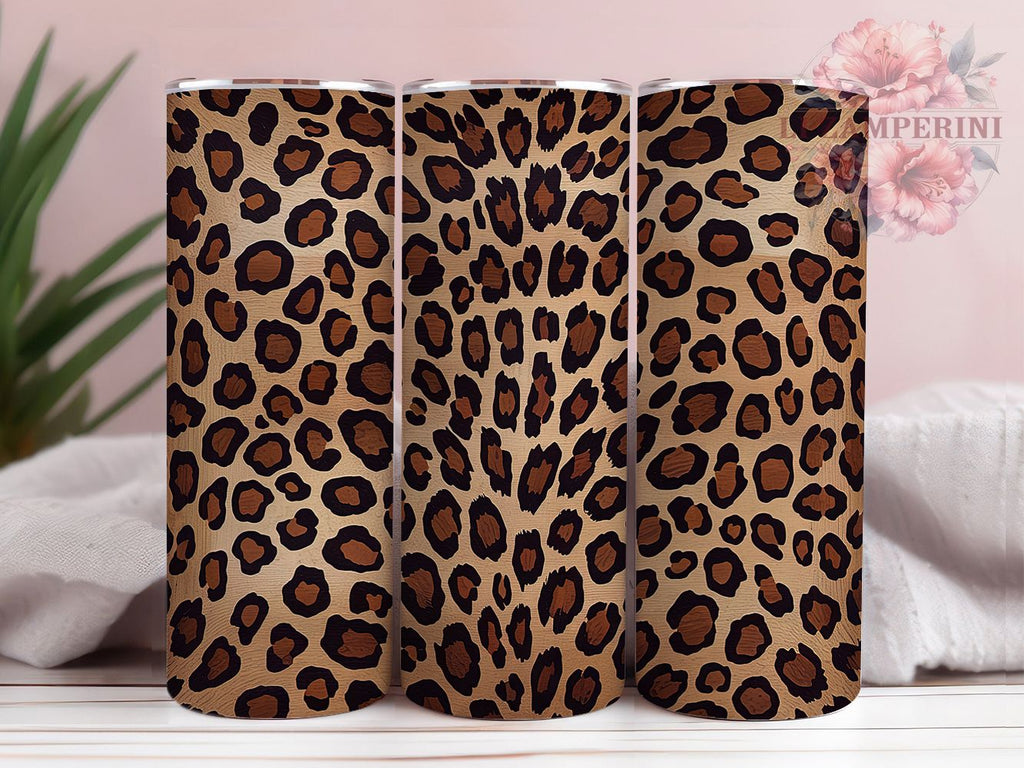 Woodgrain Leopard Print Tumbler Wrap, Animal Print Wrap, 20oz ...