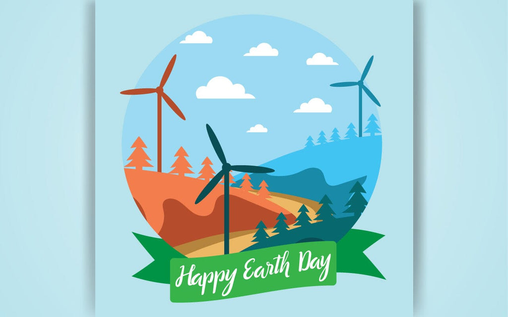 World Wind Day, Global wind day, Earth full of nature and wind wheel ...