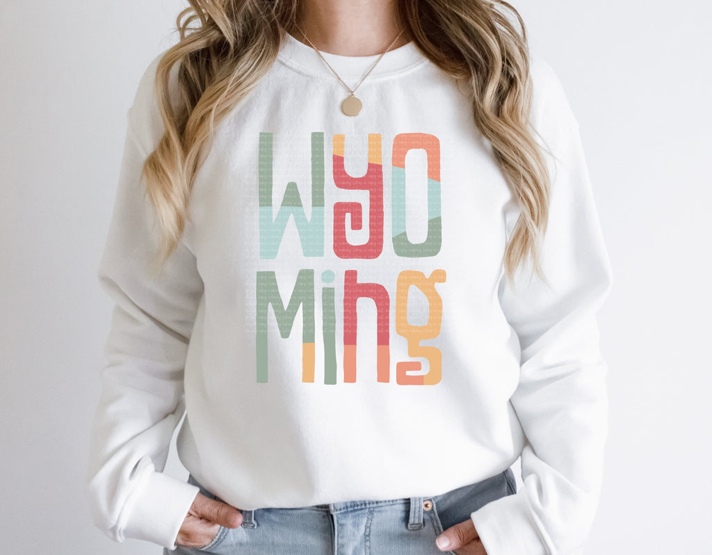 Wyoming Retro Typography PNG | Vintage State Name Design | Sublimation ...