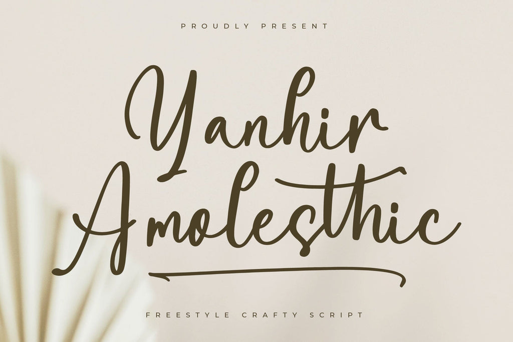 Yanhir Amolesthic - Freestyle Crafty Script - So Fontsy