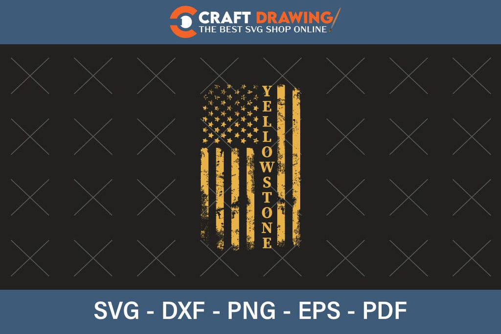 Yellowstone Flag Svg Png Cutting Printable Files - So Fontsy