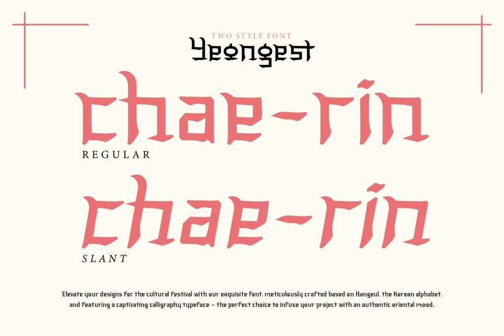 Yeongest - Korean Style Font - So Fontsy