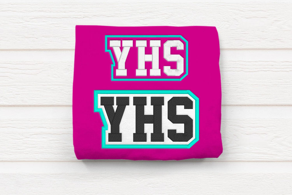 YHS High School Initials Embroidery - So Fontsy