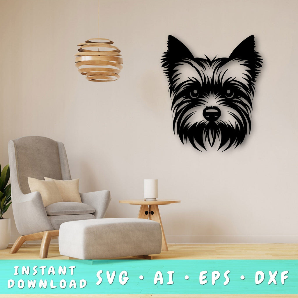 Yorkshire Terrier Laser SVG Cut File, Yorkie Glowforge File, Yorkshire ...