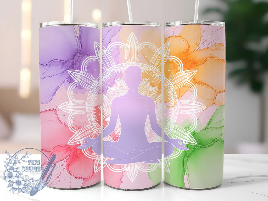 Zen Meditation Relaxation Spa Tumbler, Spa Theme Wrap, Relaxation ...