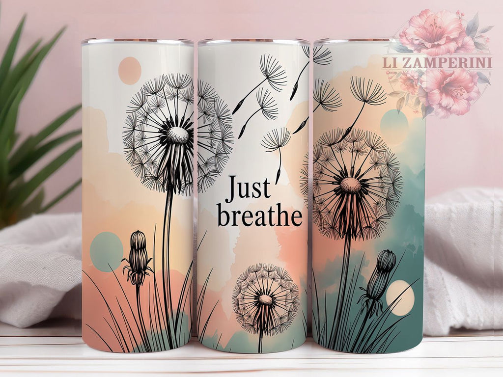 Zen Mindfulness Wellness Tumbler Wrap, Meditation Design, Self Care Art ...