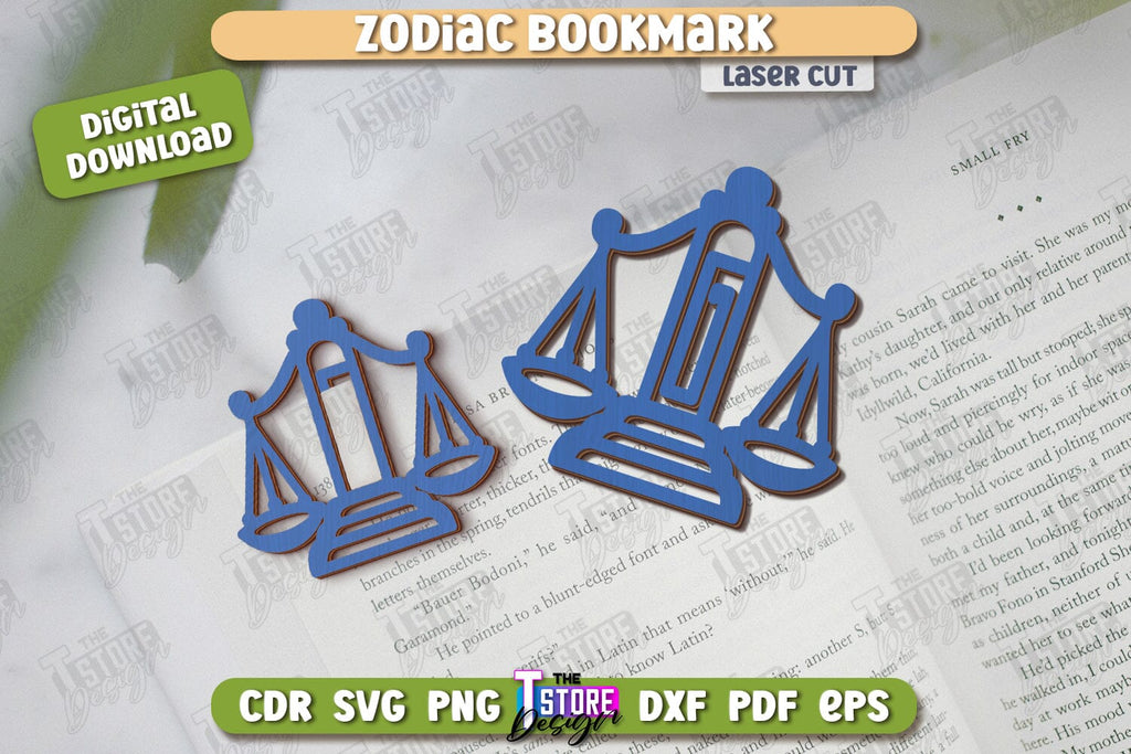 Zodiac Bookmark Laser Cut | Libra | Wooden Bookmark | Astrology | Book ...