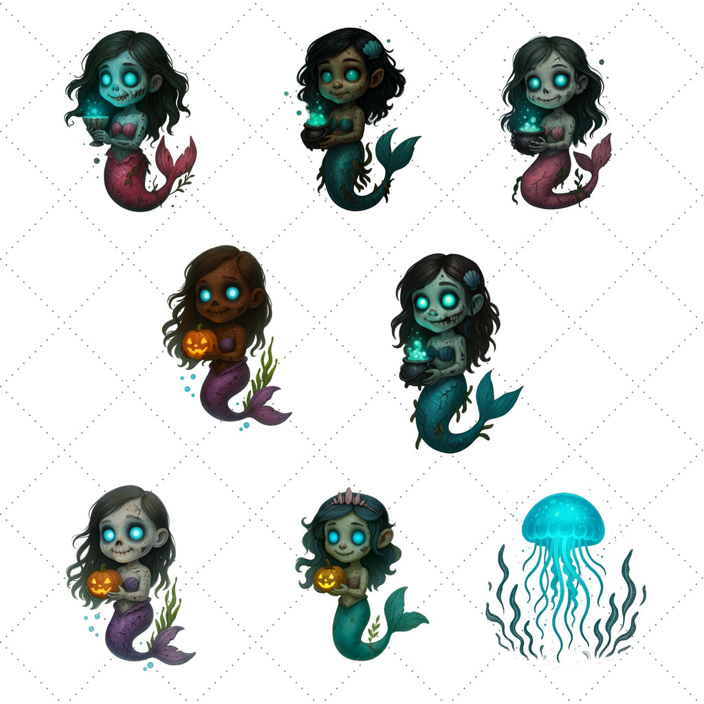 Zombie Mermaids PNG | Halloween PNG - So Fontsy