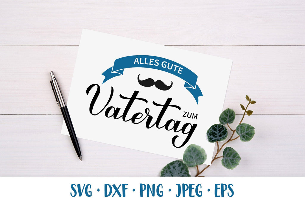 Zum Vatertag SVG. Happy Fathers Day in German greeting card - So Fontsy