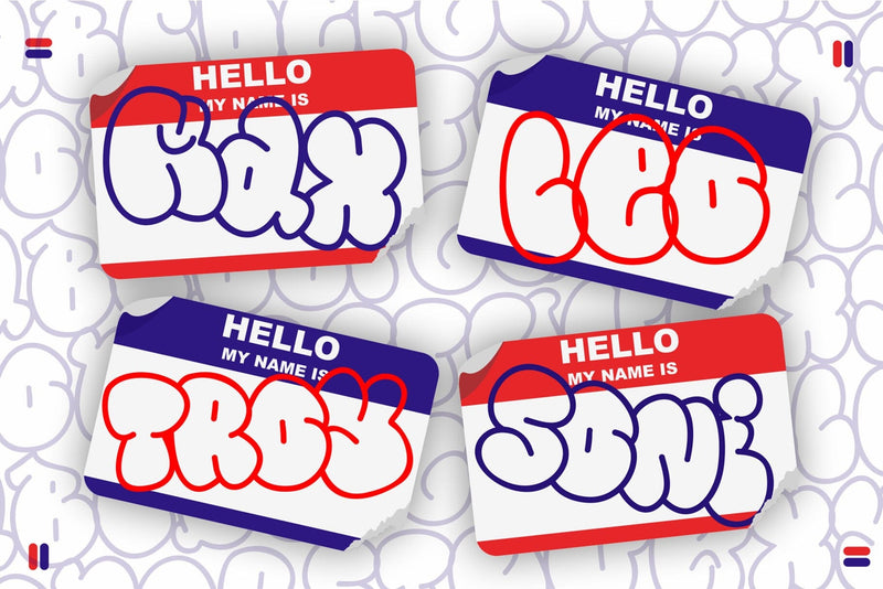 Zybo Pop - A bulb, Balloon, Chubby Graffiti Font - So Fontsy