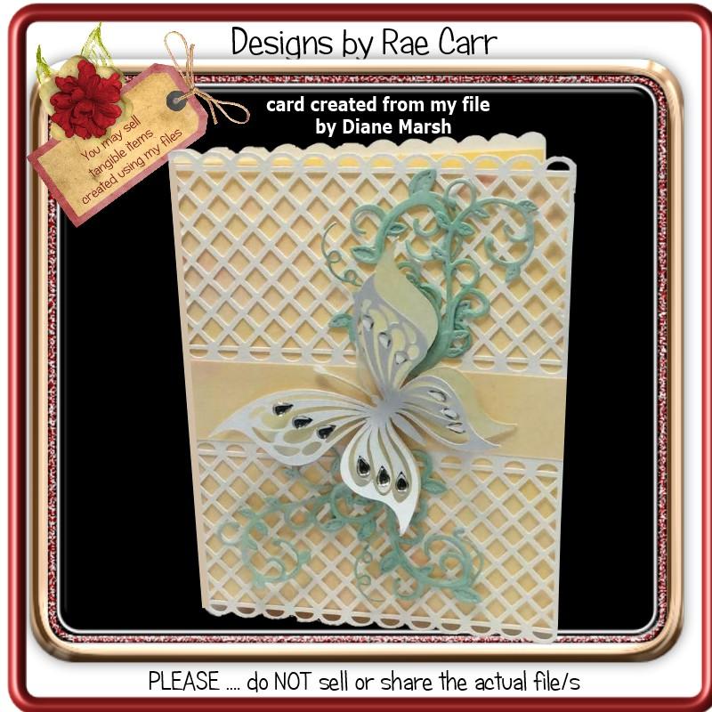 045 Pretty Lattice Card - So Fontsy