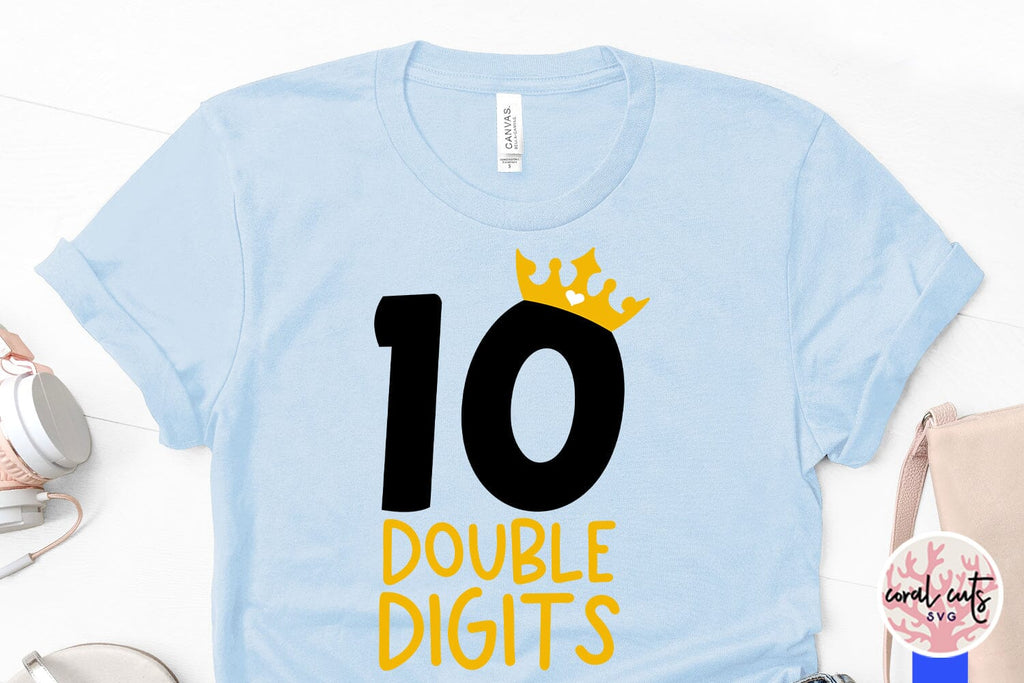 10 Double digits - Birthday SVG EPS DXF PNG Cutting File - So Fontsy