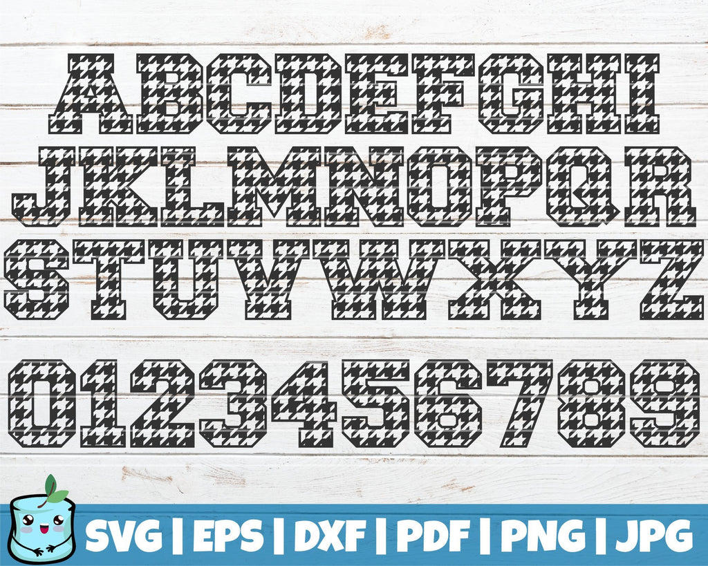 10 Pattern Alphabets And Numbers SVG Bundle - So Fontsy